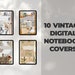 10 Vintage Digital Notebook Covers | Notebook, Journal, Digital Planner ...