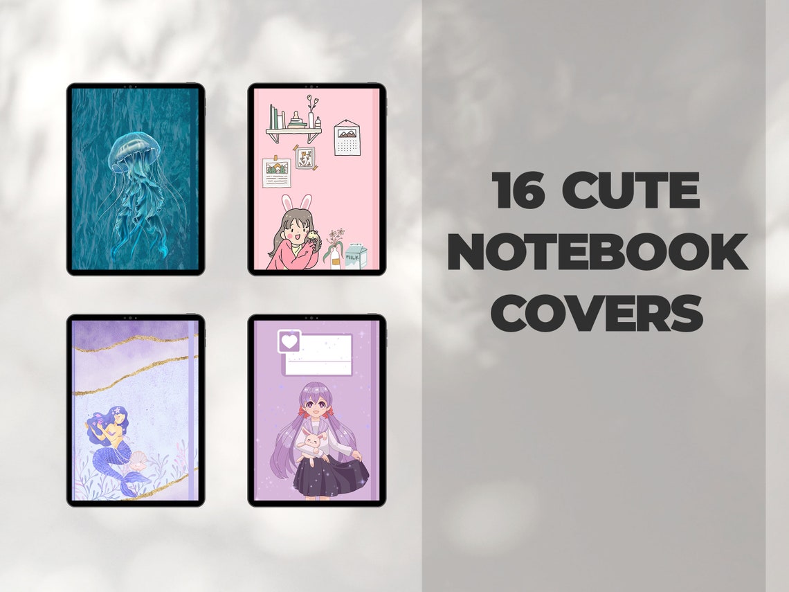 16 Cute Digital Notebook Covers | Notebook, Journal, Digital Planner ...
