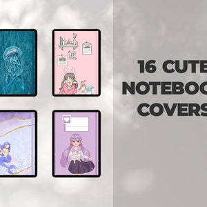 16 Cute Digital Notebook Covers | Notebook, Journal, Digital Planner ...