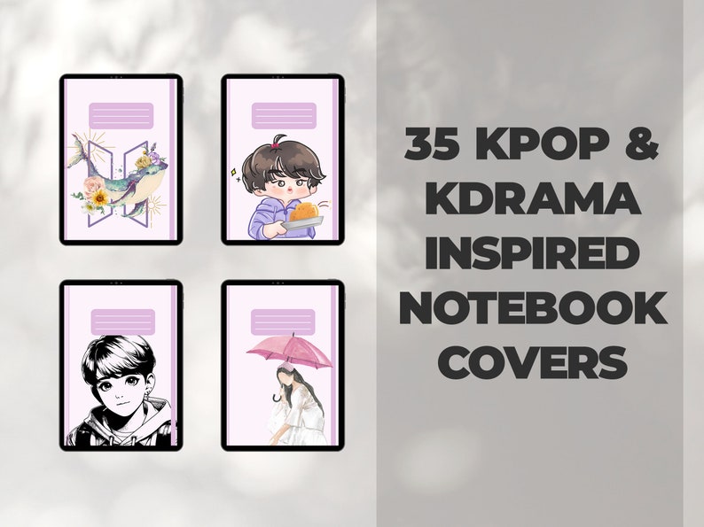 35 K-pop & K-drama Inspired Digital Notebook Covers| Digital Notebook ...
