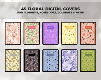 10 Vintage Digital Notebook Covers | Notebook, Journal, Digital Planner ...