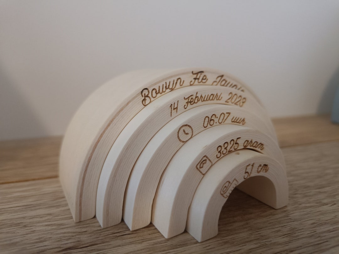 Personalized Wooden Rainbow With Name - Etsy