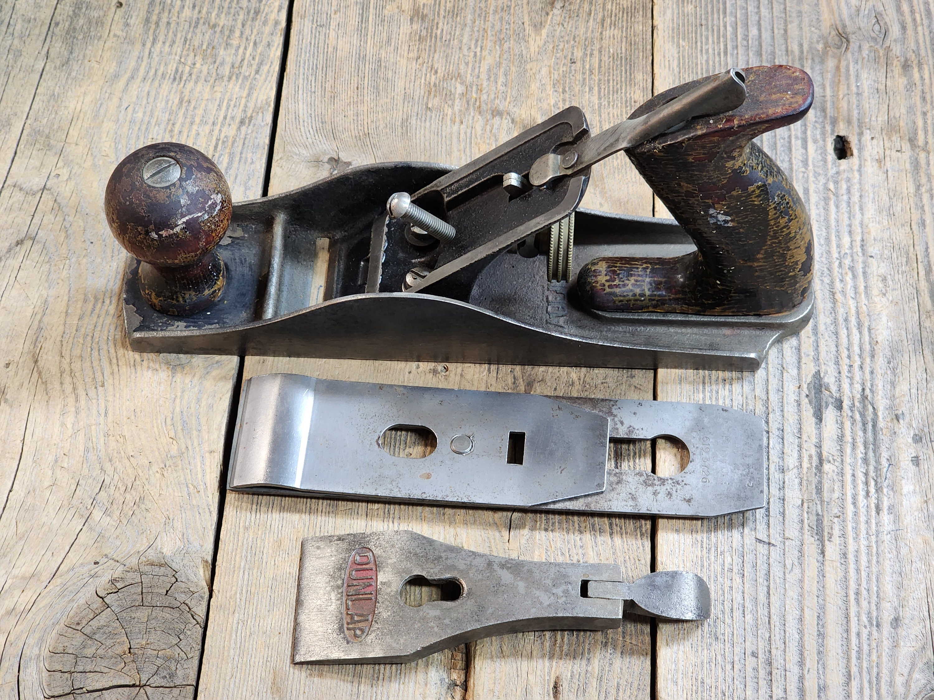 Vintage Dunlap Smooth Bottom Bench Plane Pat. No. 619.3726, Antique ...