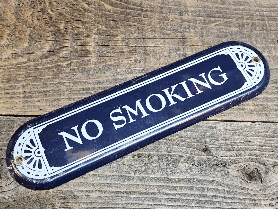 Vintage Porcelain Sign no Smoing Sign, Original Ande Rooney Sign, No ...