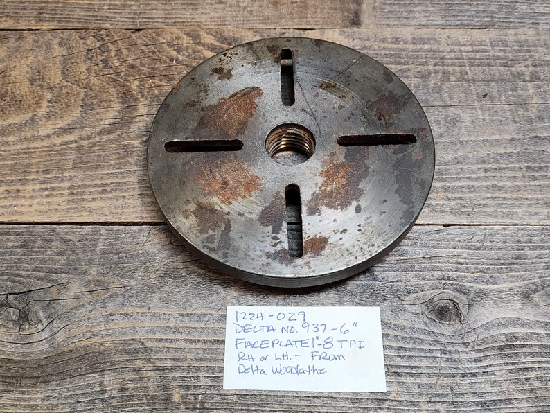 Vintage Delta Rockwell 12" Wood Lathe 6" Face Plate 1" X 8 TPI ...