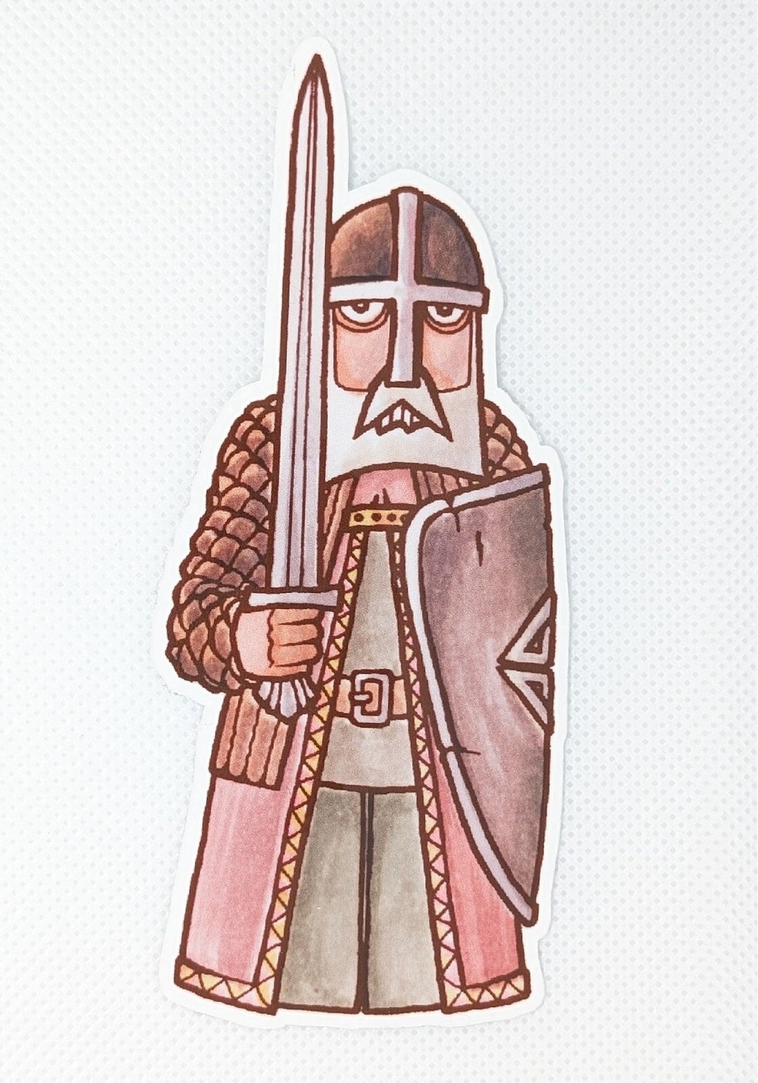 Viking Swordsman Vinyl Sticker by Rum Cove Lewis Chessmen Shield Biter ...