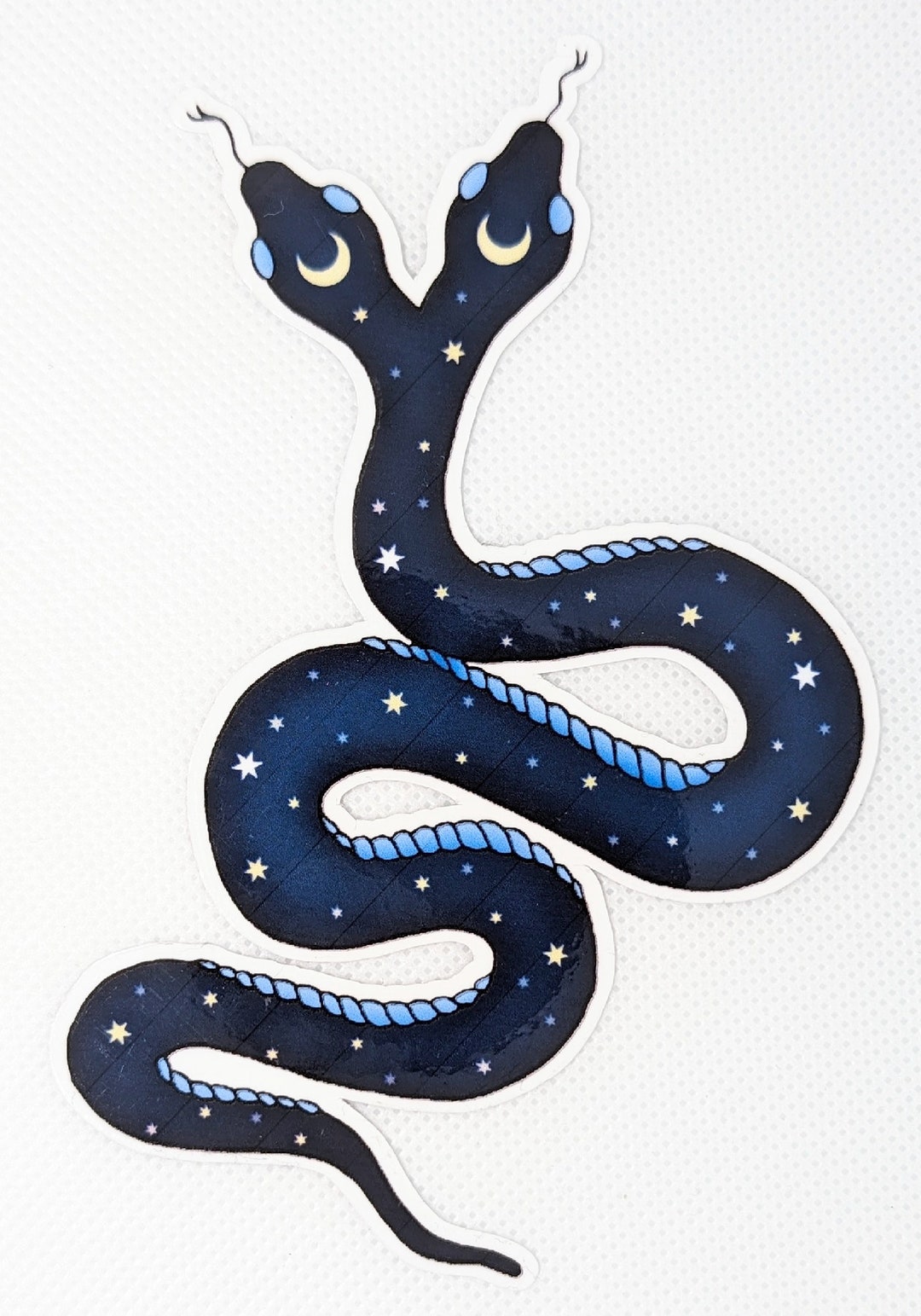Two Headed Mystical Snake Vinyl Sticker From Rum Cove, Die Cut Vinyl ...