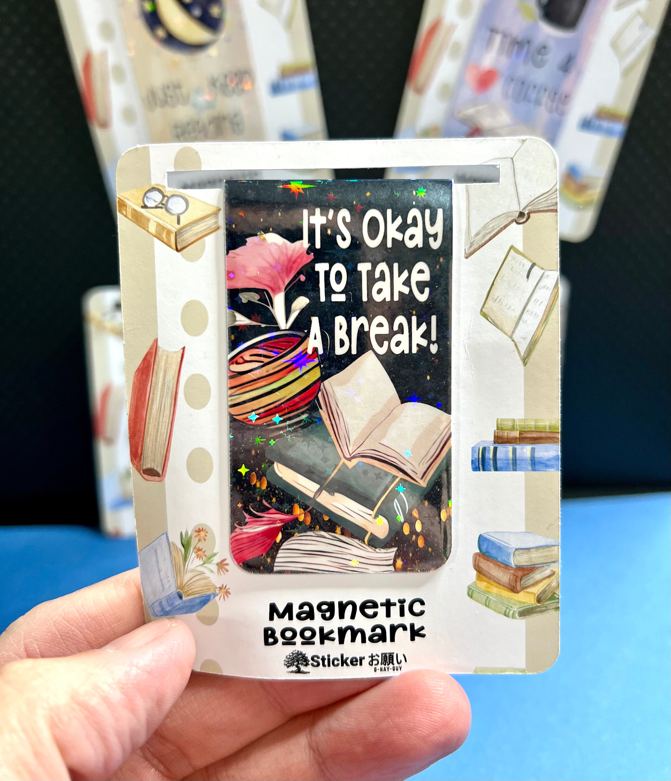 Fun and Unique Sparkling Magnet Bookmark Handmade for Bookworms ...