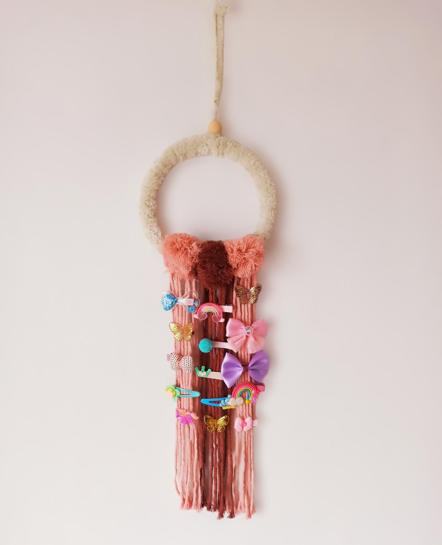 Baby Bow Holder Personalized Boho Hair Bow Organizer Girl Hair ...