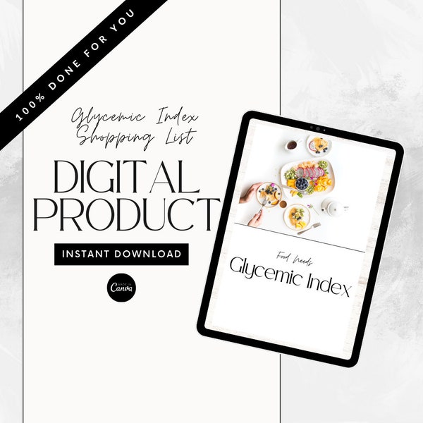 Glycemic Index Food Chart - Etsy