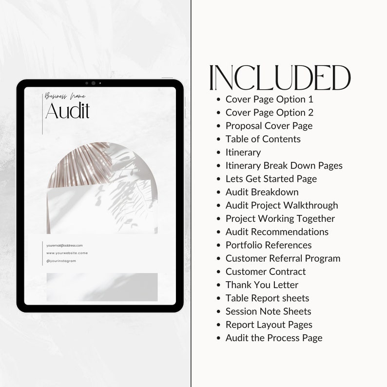 Audit Template, Social Media Audit, Social Media Template, Audit ...