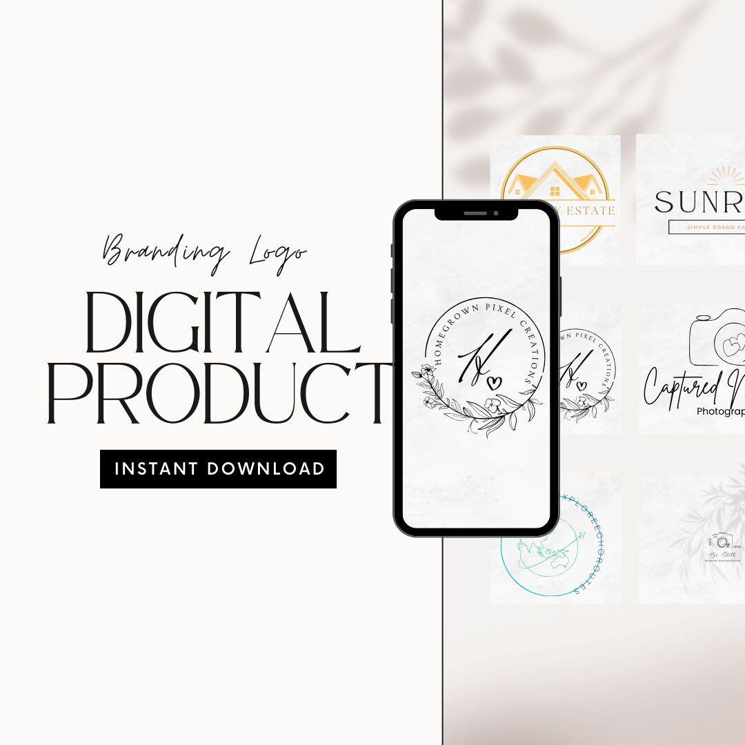 Digital Brand Logo, Custom Hand Drawn Logo, Digital Logo Design, Logo ...