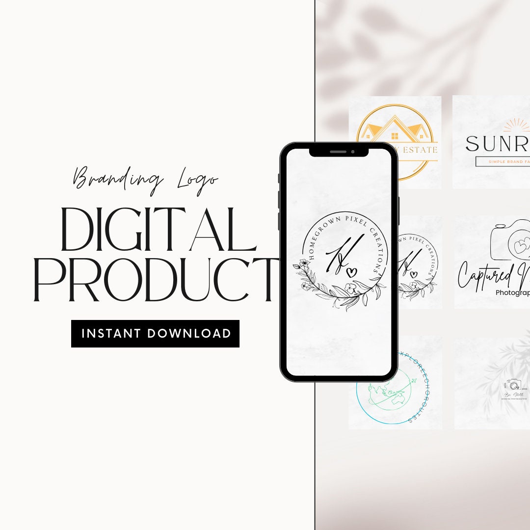 Digital Brand Logo, Custom Hand Drawn Logo, Digital Logo Design, Logo ...