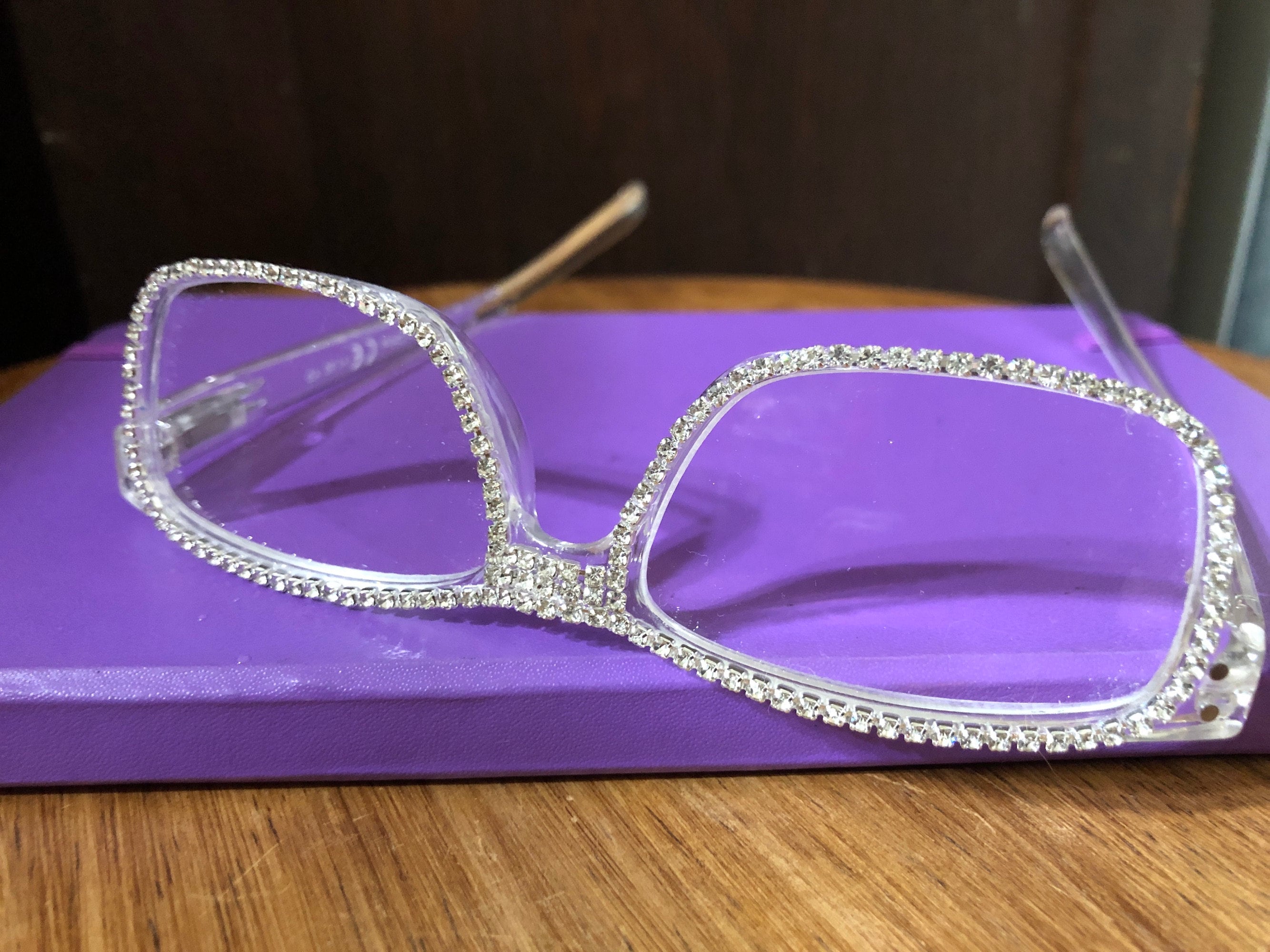 Rhinestone Reading Glasses: Crystal Embellished Readers - Etsy