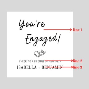 You're Engaged Bottle Label, Newly Engaged, Engagement Gift ...