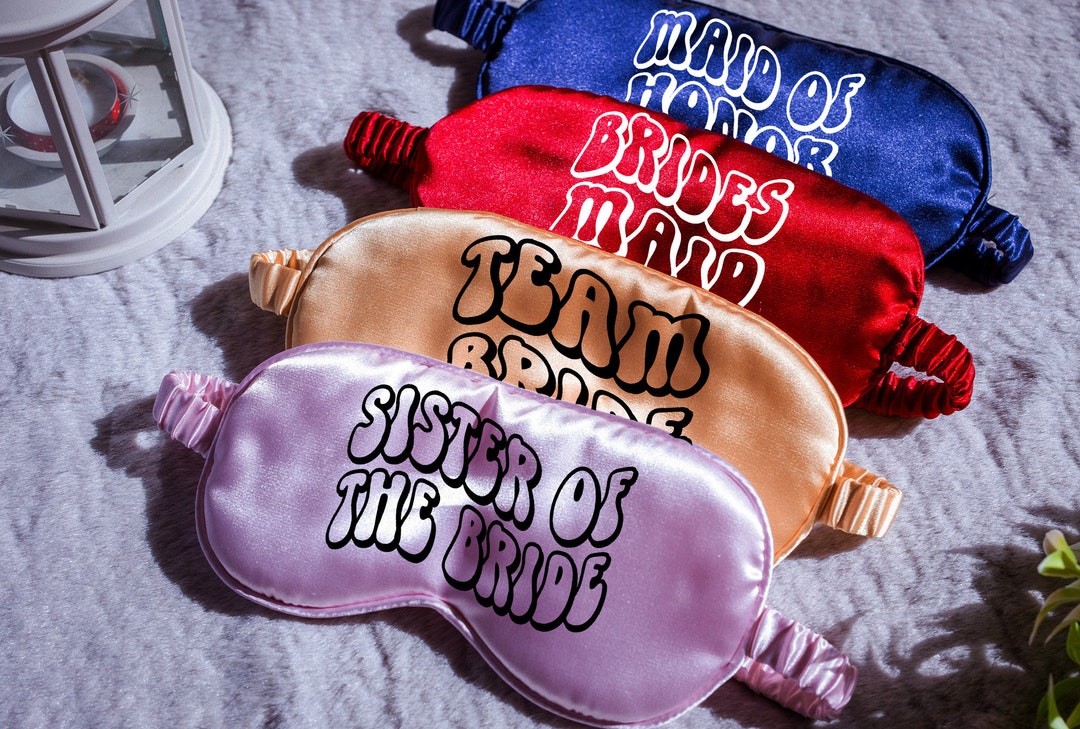 Bride Eye Mask, Wedding Gift, Custom Eye Mask, Bridal Party Gift ...
