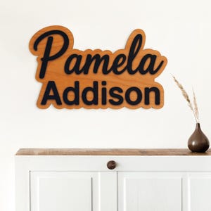 Personalized Wood Name Sign, Name Wall Sign, Cut Out Sign, Above Crib ...