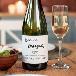 You're Engaged Bottle Label, Newly Engaged, Engagement Gift ...