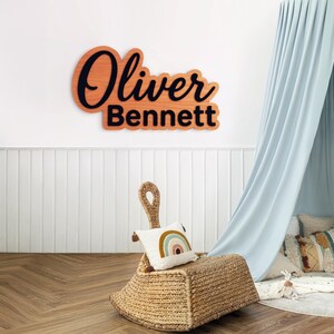 Personalized Wood Name Sign, Name Wall Sign, Cut Out Sign, Above Crib ...