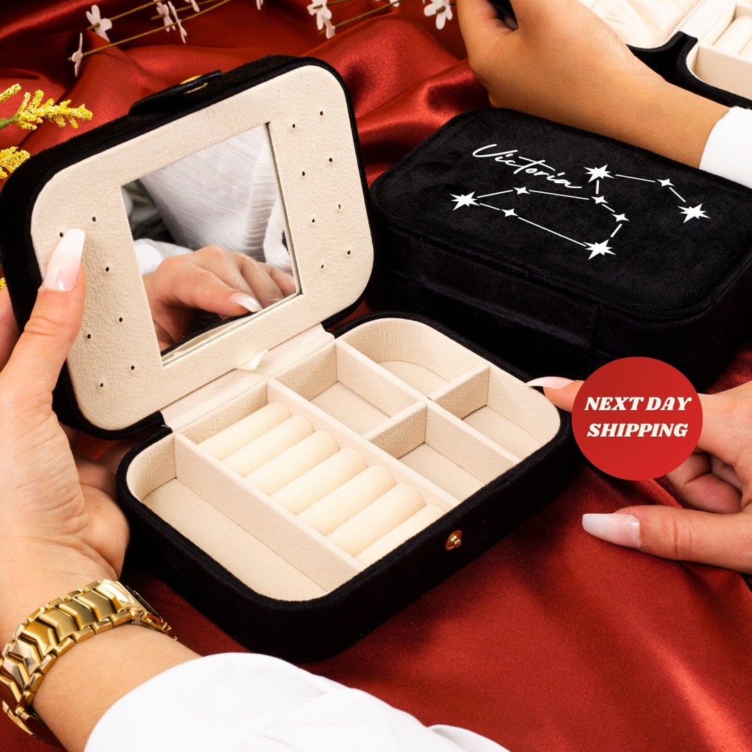 Custom Zodiac Sign Jewelry Box, Personalized Jewelry Box, Star Sign ...