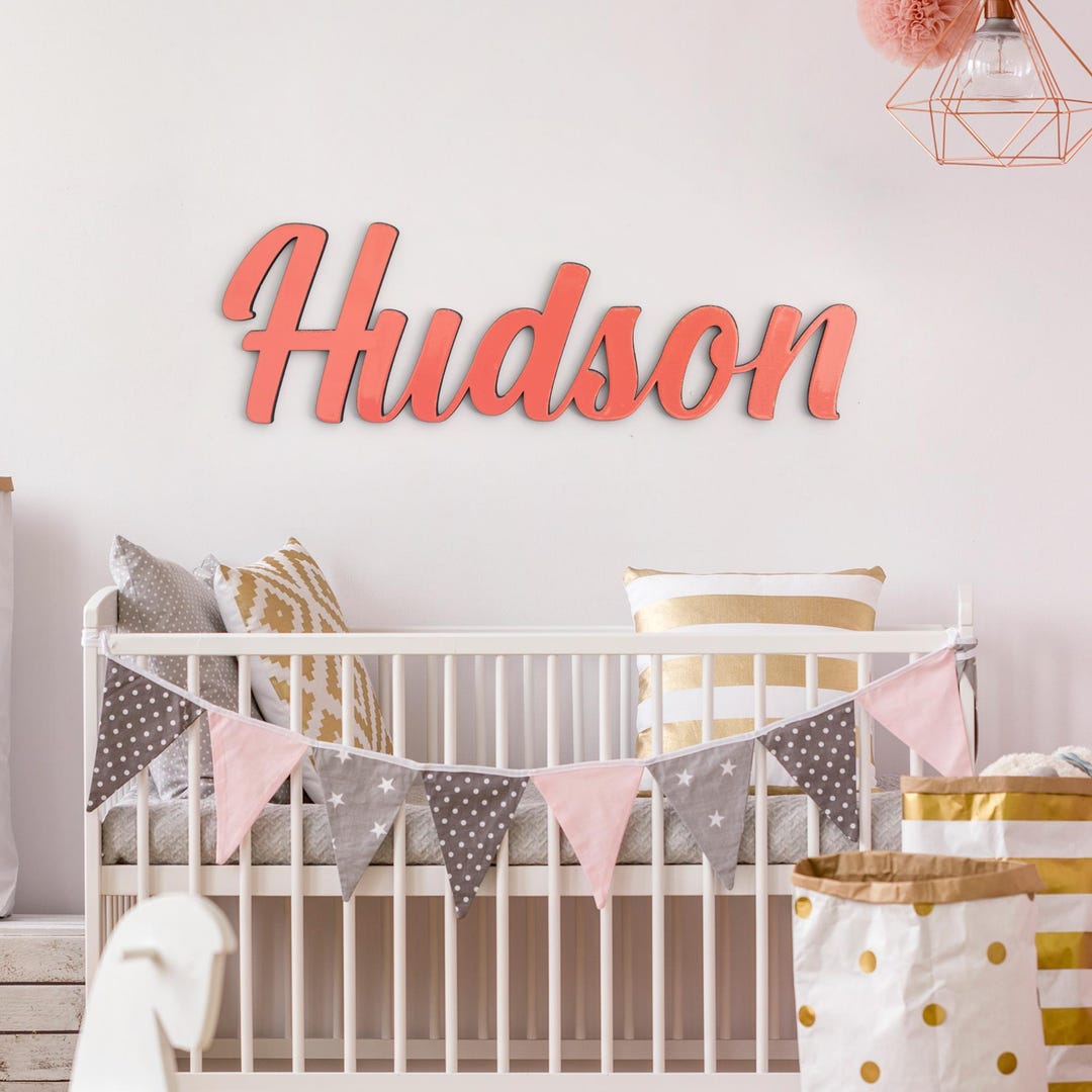 Personalized Wood Name Wall Sign, Above Crib Name Sign, Wooden Name ...