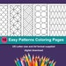 10 Printable Easy Patterns Coloring Pages for Adults, Kids, Teens and ...