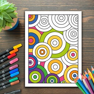 10 Printable Easy Patterns Coloring Pages for Adults, Kids, Teens and ...