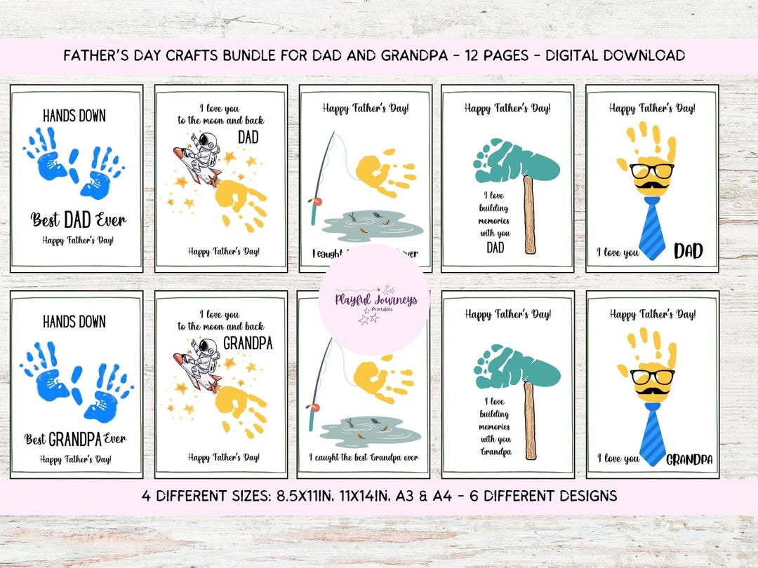 Father's Day Handprint Craft,fathers Day Gift,diy Crafts,fathers Day ...