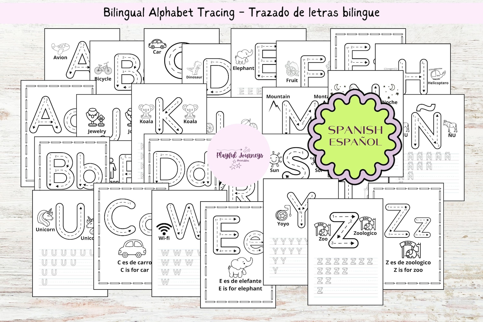 Bilingual Alphabet Tracing,abc Tracing Letters, Tracing Activities ...