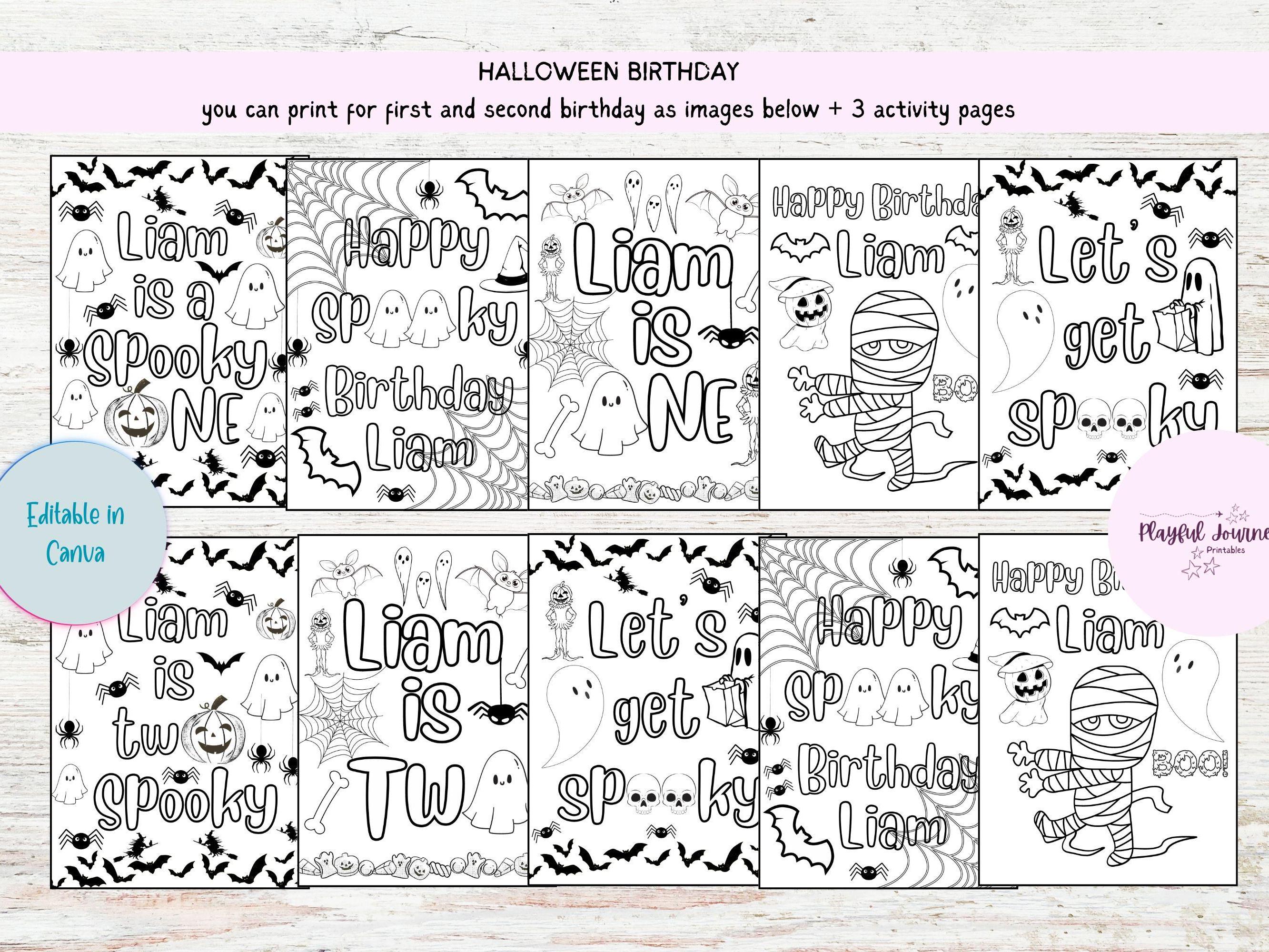 Editable Halloween Coloring Pages,spooky Activity Pages,halloween ...