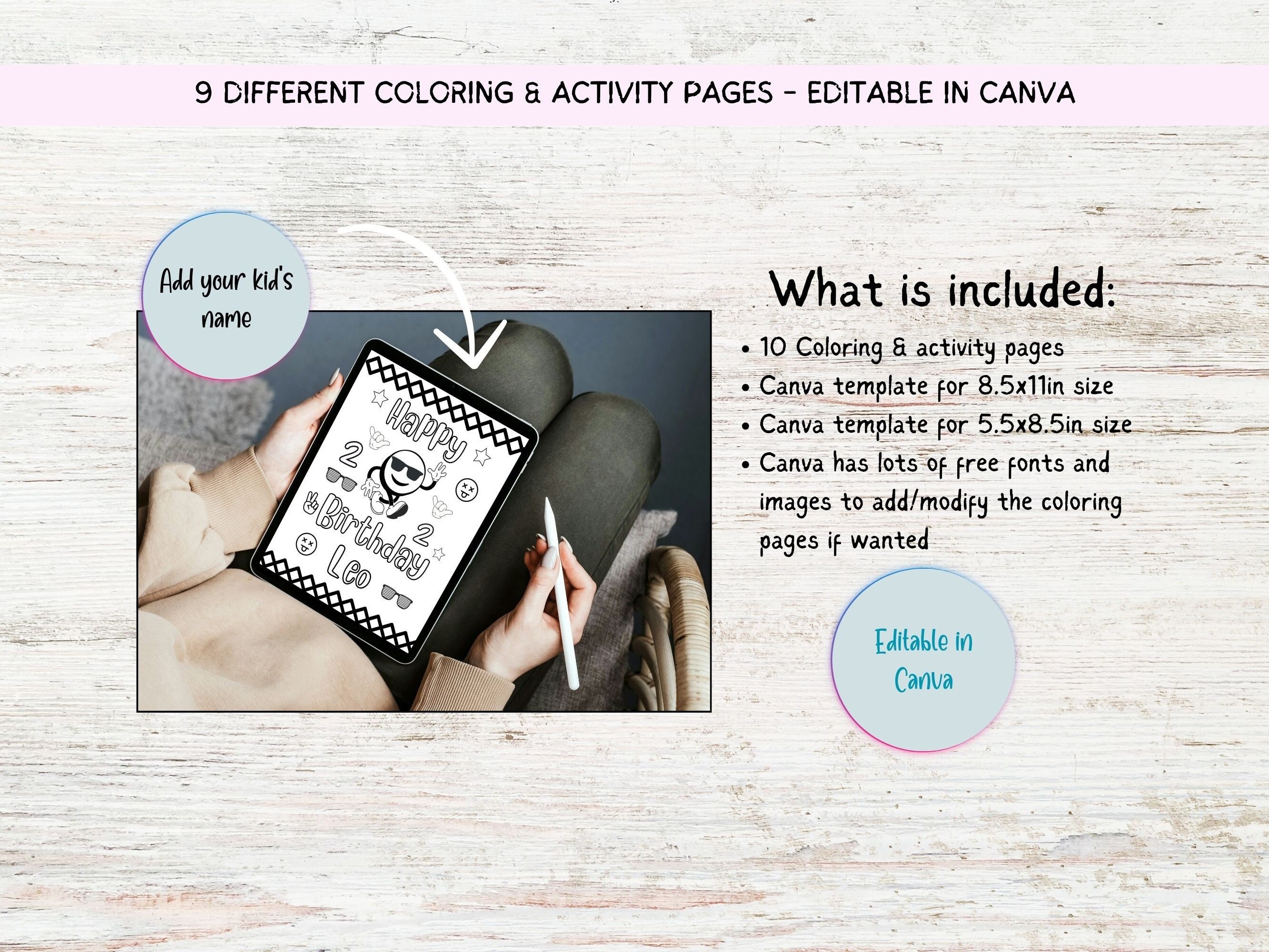 Editable Two Cool Coloring Pages,two Cool Activity Pages,two Cool ...