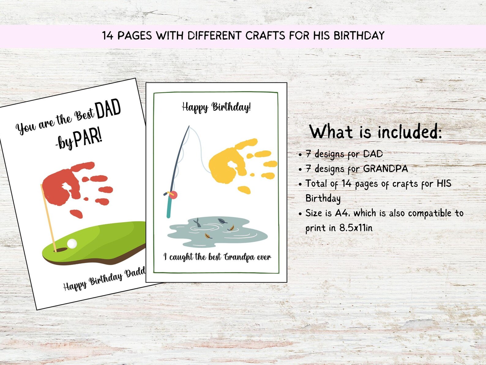 Dad's Birthday Handprint Craft,his Birthday Gift,diy Crafts,his ...