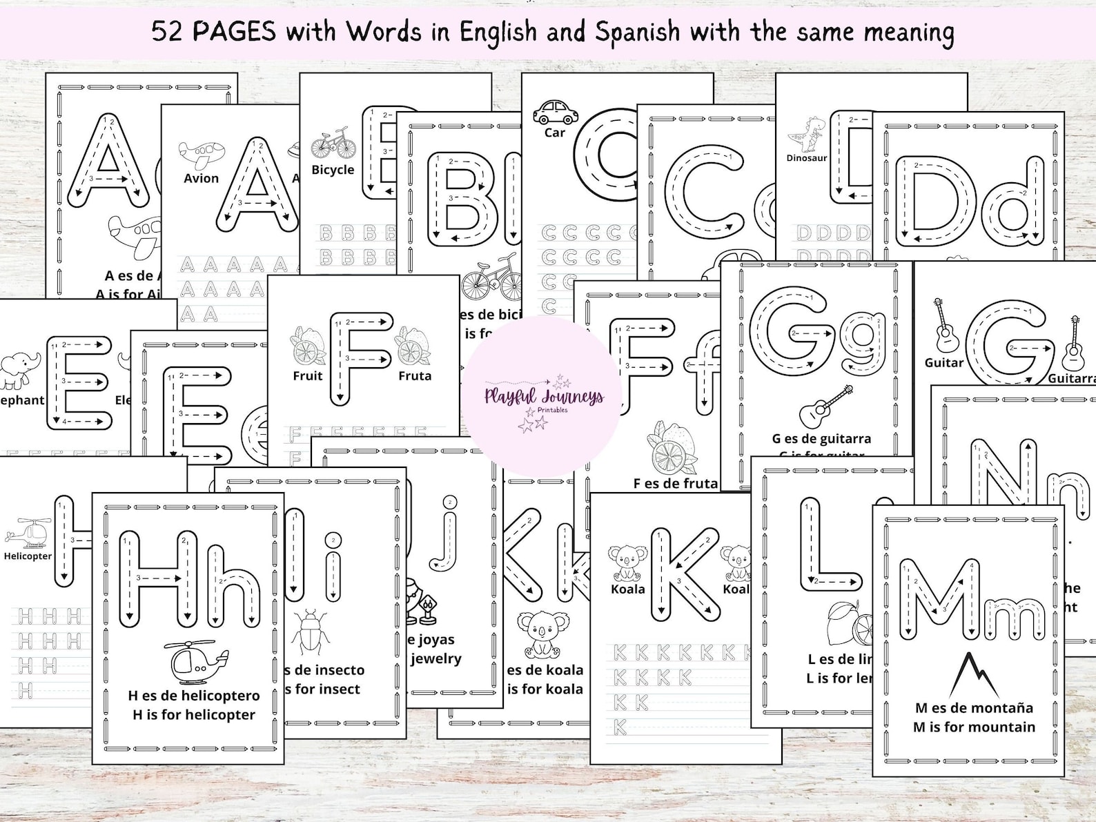 Bilingual Alphabet Tracing,abc Tracing Letters, Tracing Activities ...