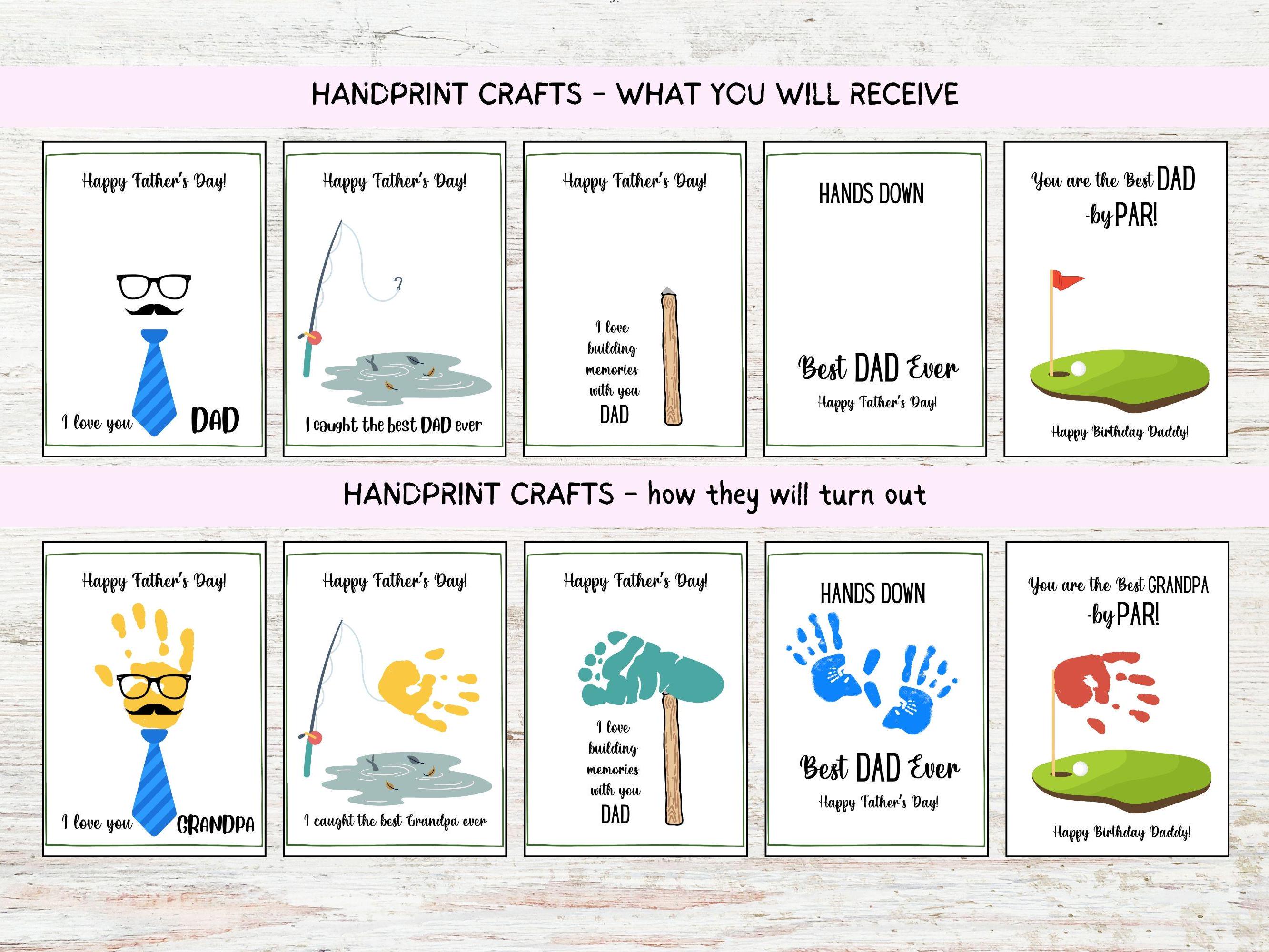 Dad's Birthday Handprint Craft,his Birthday Gift,diy Crafts,his ...