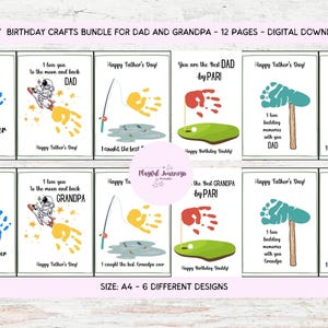 Dad's Birthday Handprint Craft,his Birthday Gift,diy Crafts,his ...