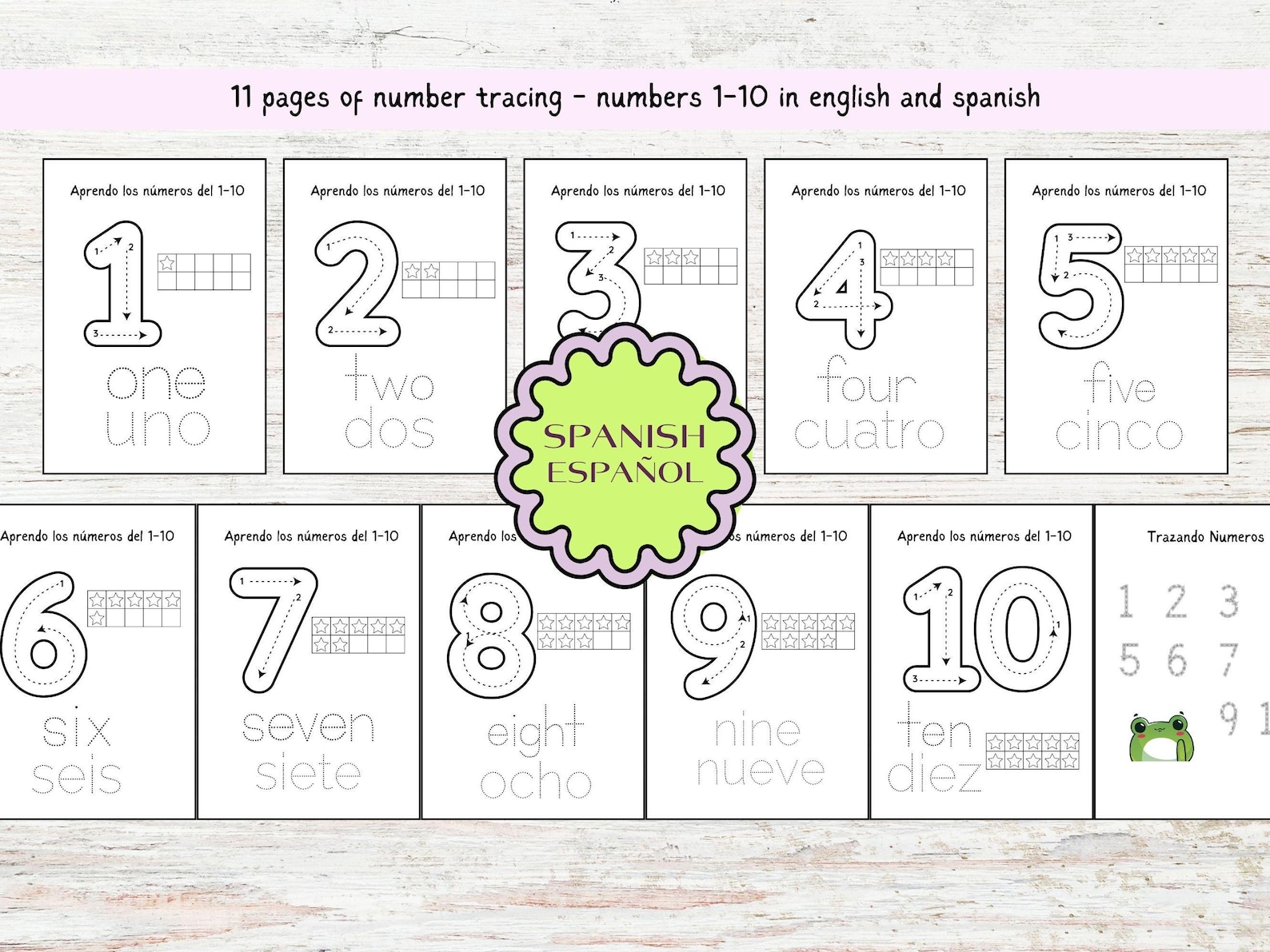 Number Tracing,bilingual Numbers, Tracing Activities,trazado De Numeros ...