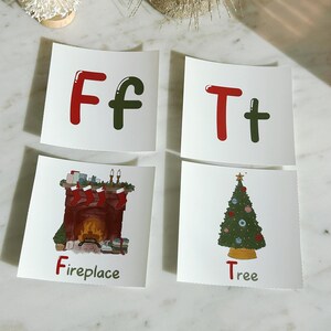 Holiday Alphabet Matching Printable Flashcards | Festive ABC Learning ...