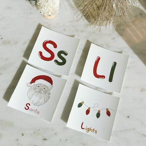 Holiday Alphabet Matching Printable Flashcards | Festive ABC Learning ...
