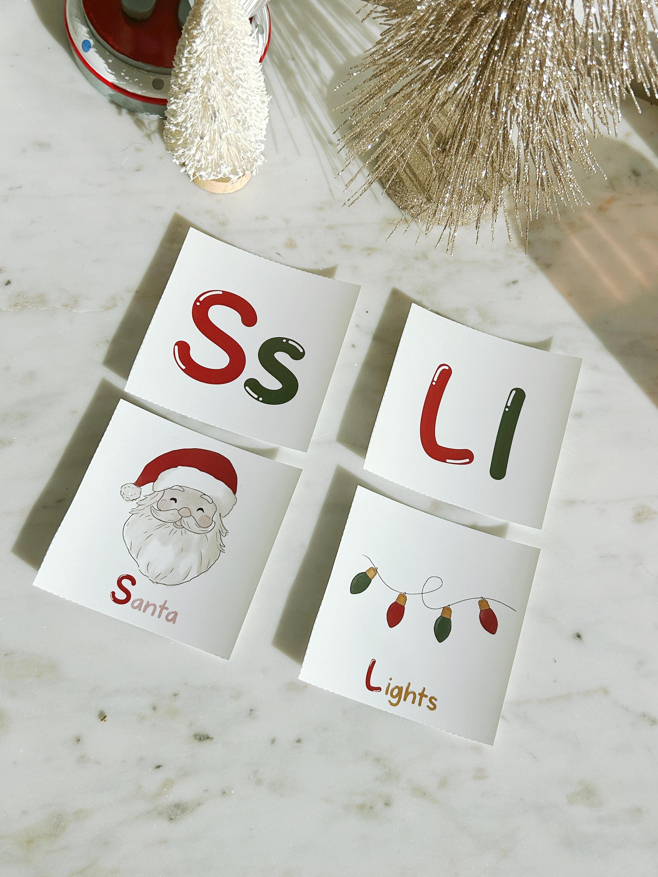 Holiday Alphabet Matching Printable Flashcards | Festive ABC Learning ...