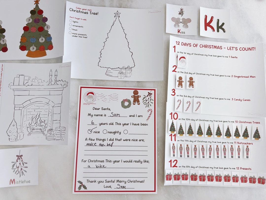 HOLIDAY ACTIVITY BUNDLE for Kids | Printable Christmas Learning Games ...