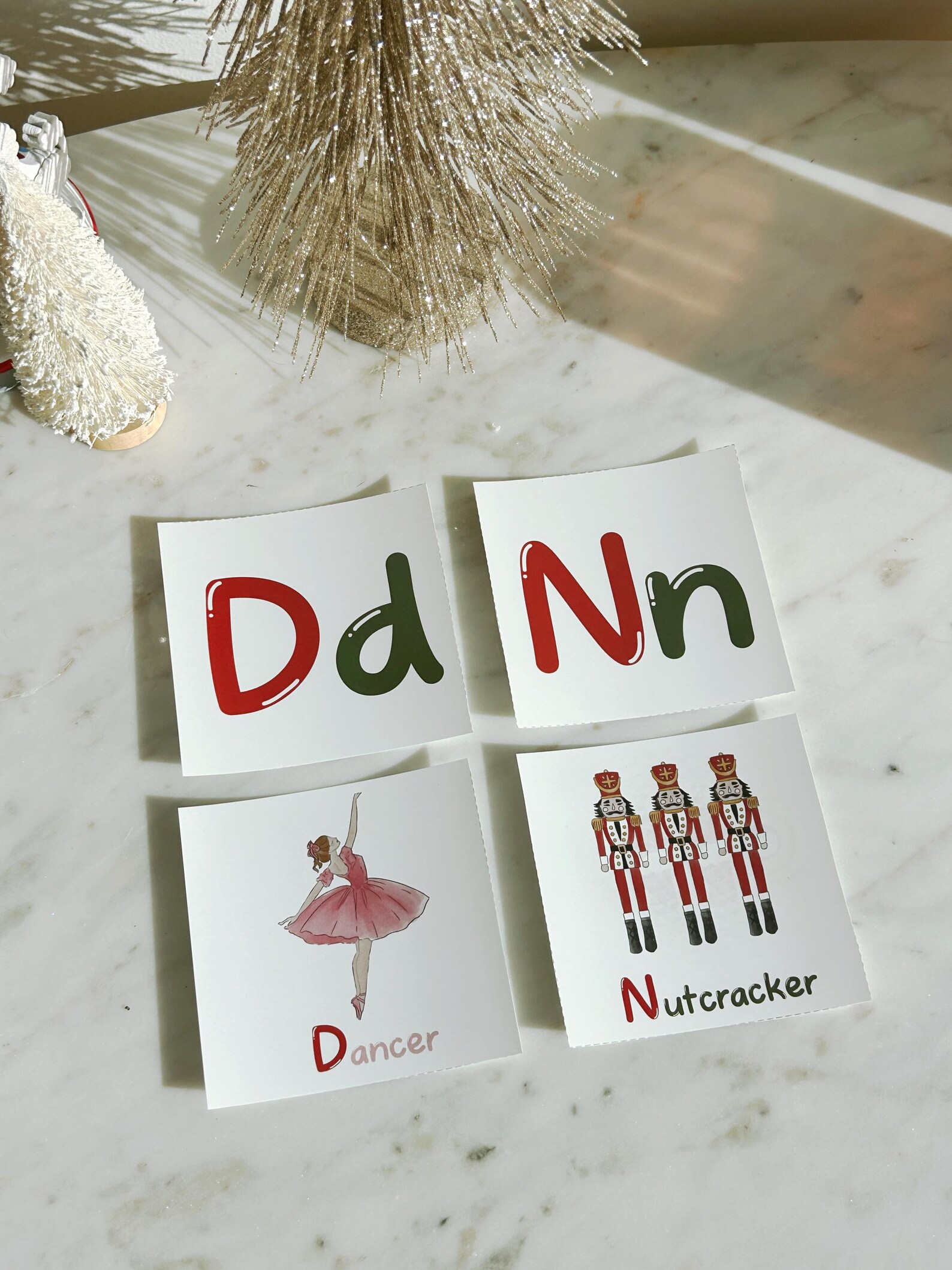 Holiday Alphabet Matching Printable Flashcards | Festive ABC Learning ...
