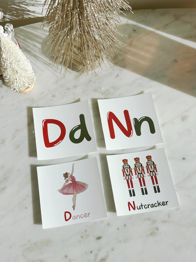 Holiday Alphabet Matching Printable Flashcards | Festive ABC Learning ...