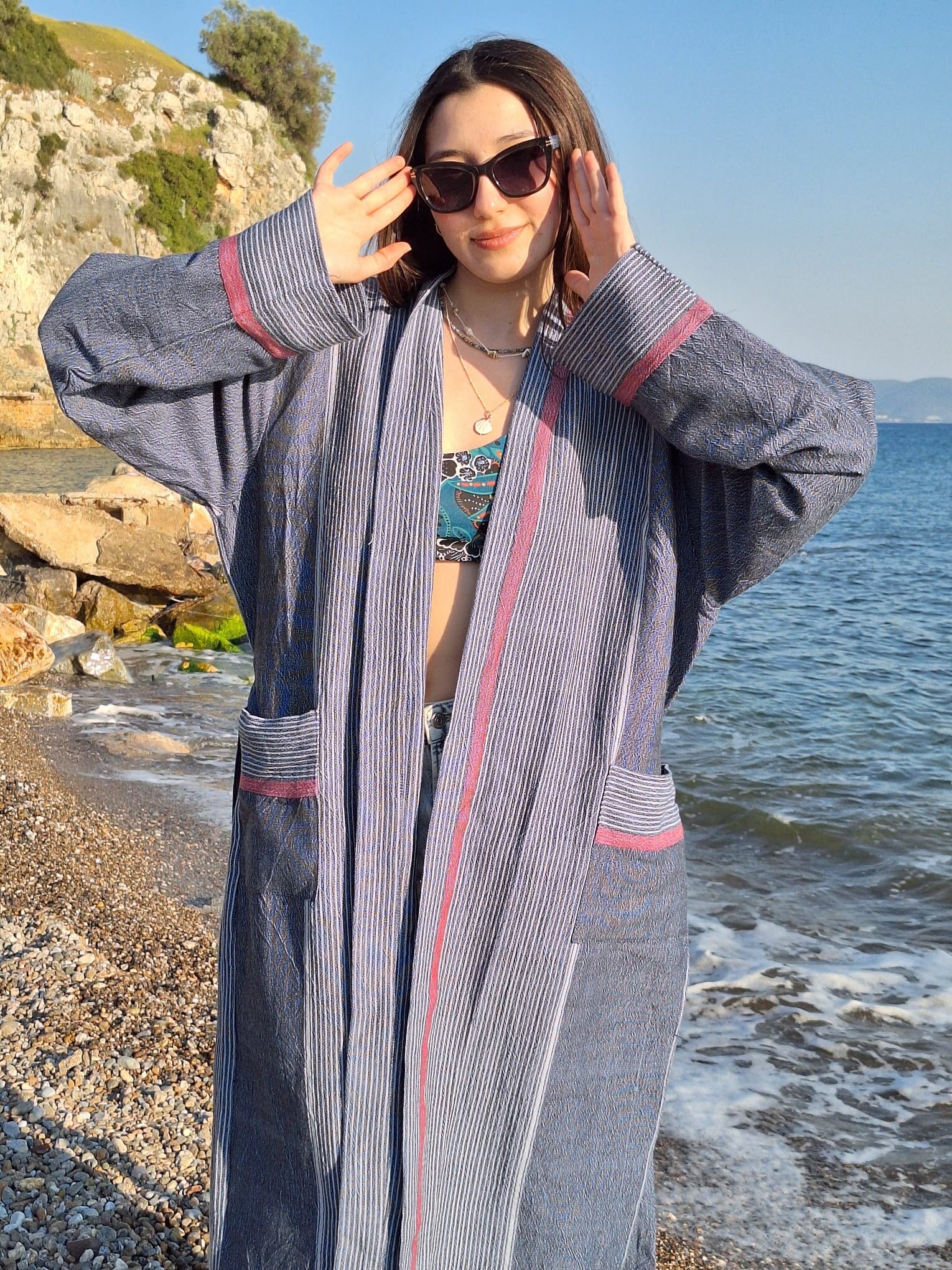 Handwoven Bathrobe, Robe . Easy Dry and Soft Touch. %100 Cotton and ...