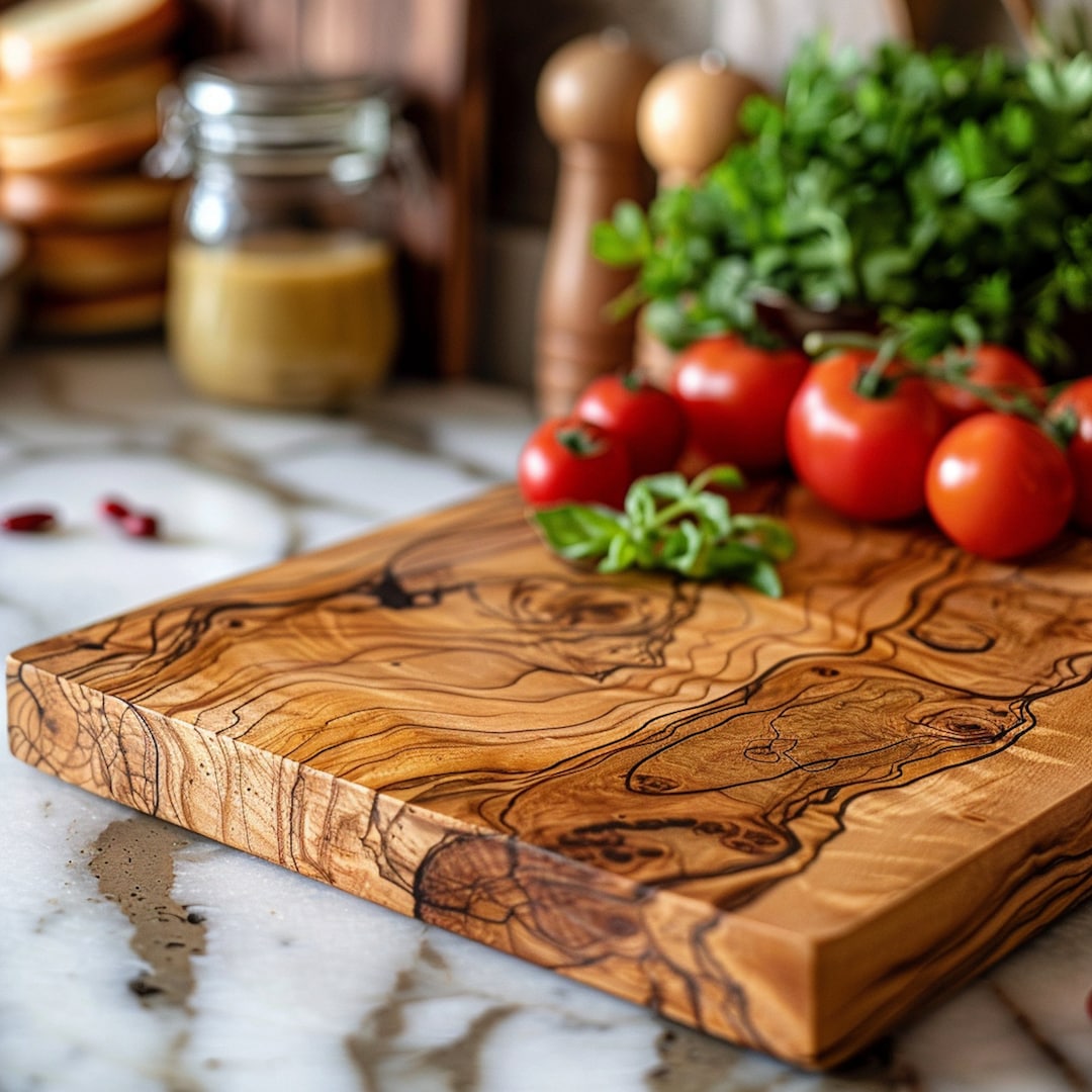 Artisan Olive Wood Cutting Boards, Eco-friendly Home Decor - Etsy