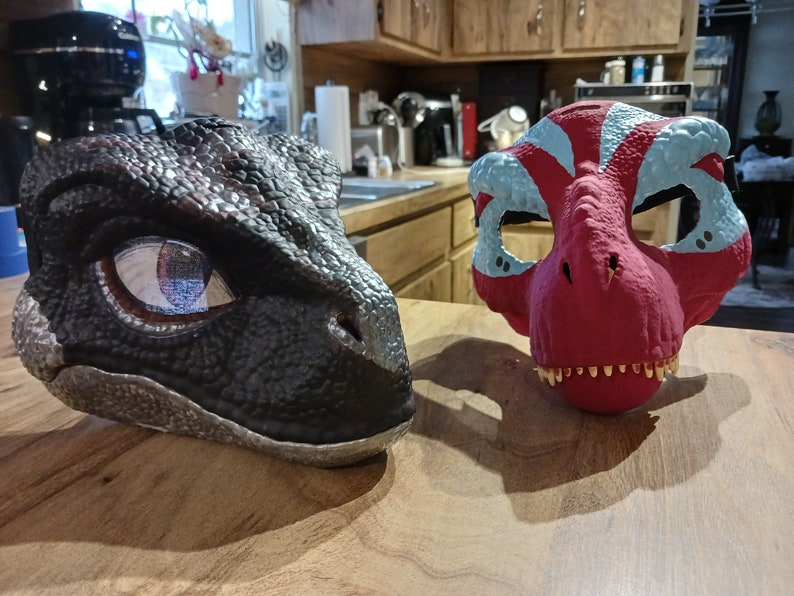 Custom Painted Dino Mask Coms - Etsy