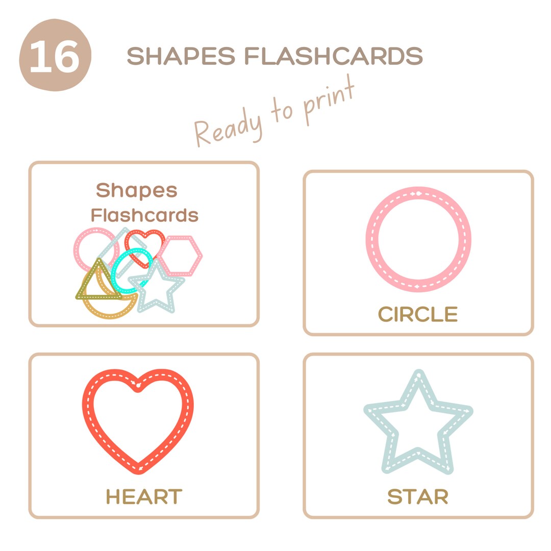 Shapes Flash Cards Printable | Montessori Flashcards| Teacher Classroom ...