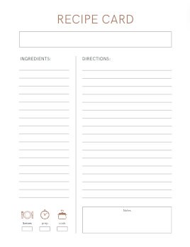 Printable Recipe Book Template - Etsy