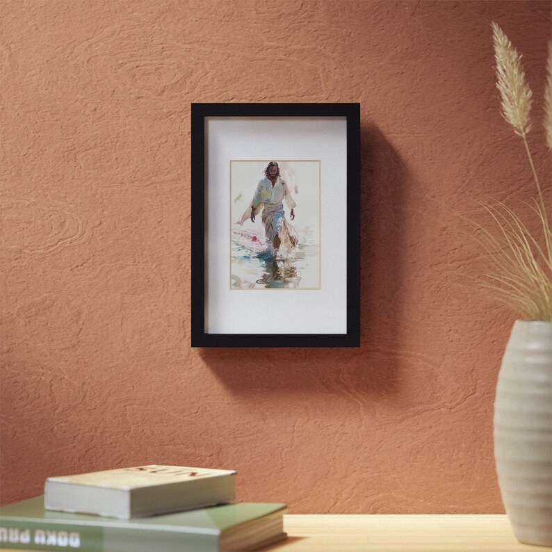 Divine Serenity Jesus Walking on Water Wall Poster Matthew 14 25 33 - Etsy