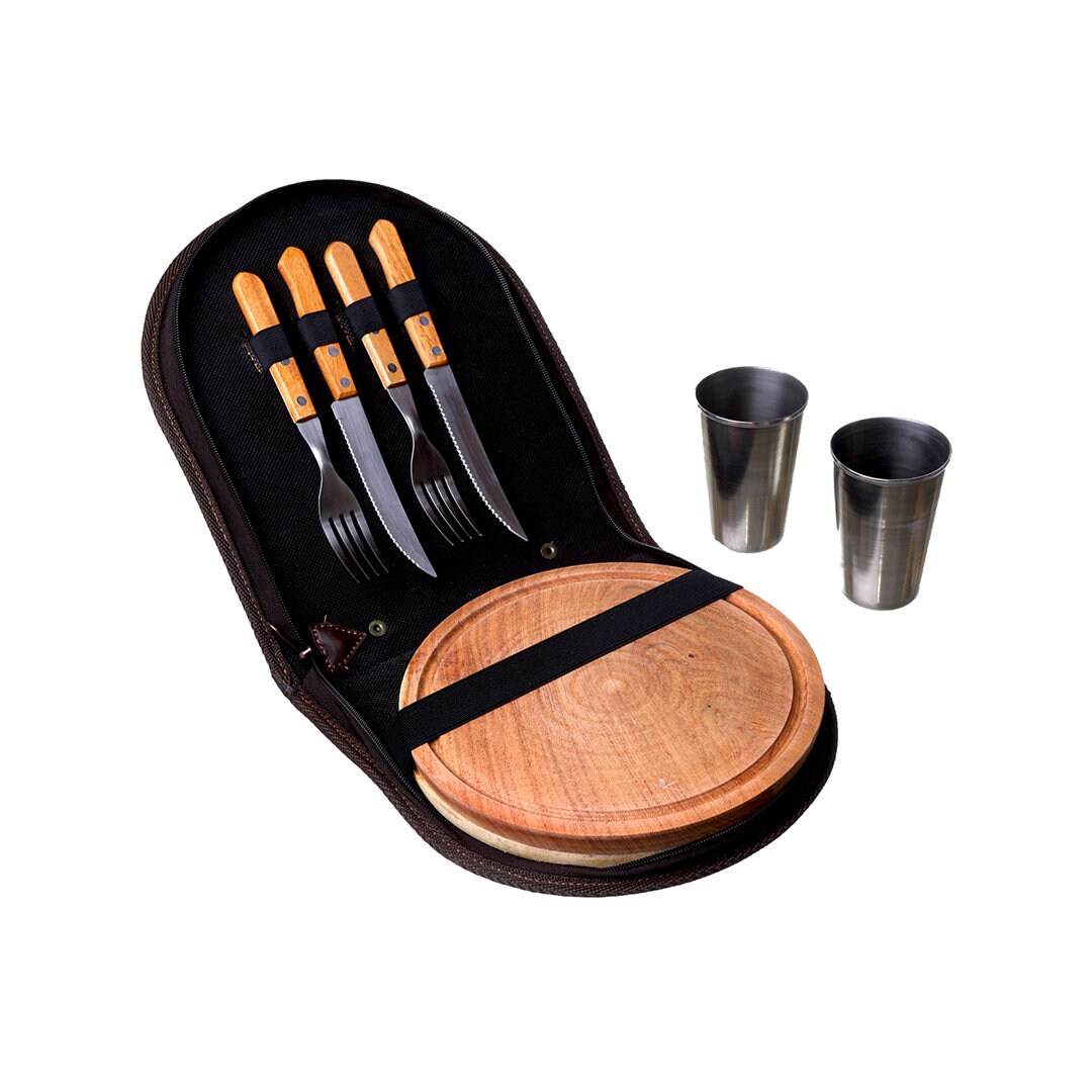 Simile Capybara Leather Roasting Set for Two Agenda BBQ Tableware BBQ ...