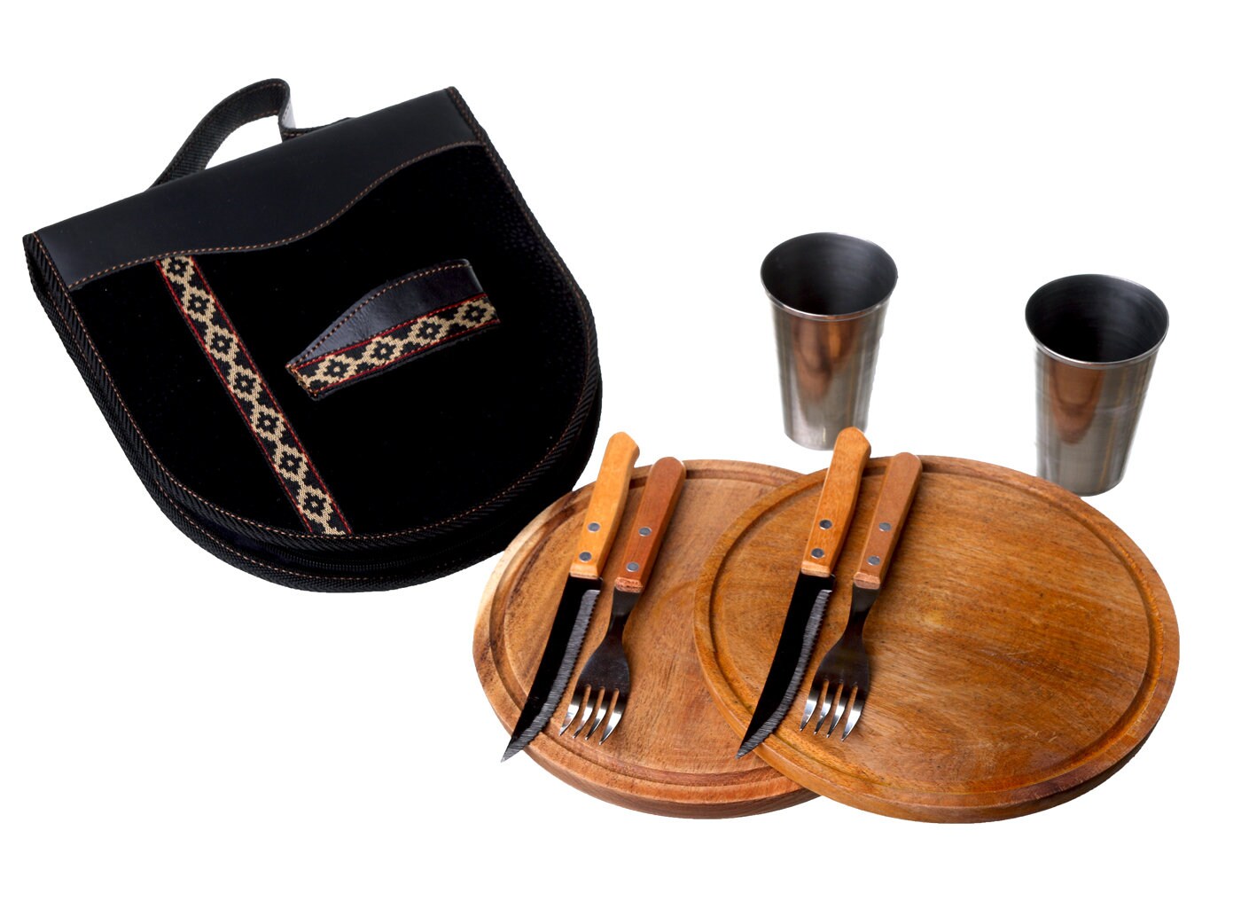 Simile Capybara Leather Roasting Set for Two Agenda BBQ Tableware BBQ ...